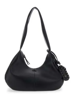 GANNI Bou Bag Hobo" Medium Shoulder Bag With Removable Leather Logo Patch - Multicolor