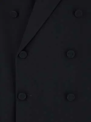 Gucci Black Double-breasted Suit With G Detail In Wool