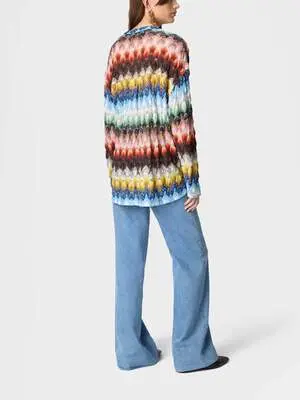 Missoni Chevron Knit V-neck Blouse