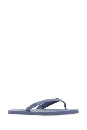 Prada Cerulean Leather Thong Slippers - Blue