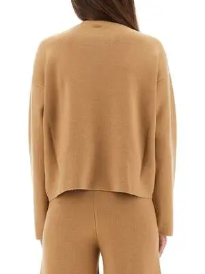 Max Mara Jersey Zibello Wool And Cashmere Blend Pullover - Cream