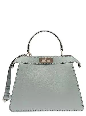 Fendi Fendi Women 'Peekaboo Iseeu Medium' Grey Handbag With 646 Hand-Sewn Topstitches Woman Multicolor