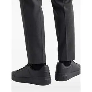 Balmain Calf Leather Lace-up Low-top Sneakers - Black