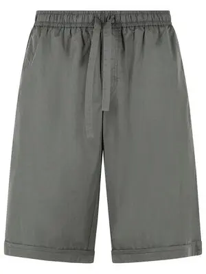 Dolce & Gabbana Cotton Shorts With Drawstring Waist - Gray