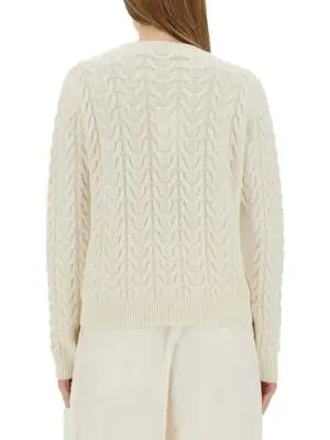 Max Mara Aran Knit Sweater - Cream