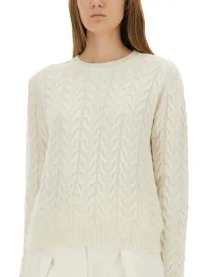 Max Mara Aran Knit Sweater - Cream