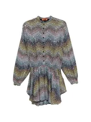 Missoni Caperdoni" Embellished Short Dress - Multicolor