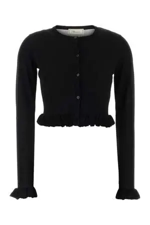 Blumarine Viscose Blend Cardigan With Draped Detail