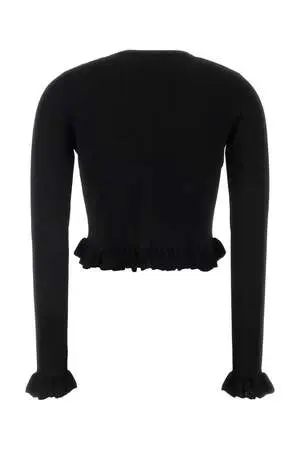 Blumarine Viscose Blend Cardigan With Draped Detail