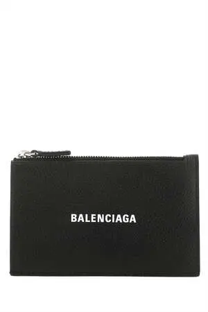 Balenciaga Leather Card Holder - Black
