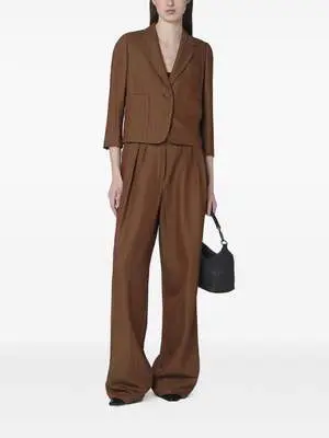 Dries Van Noten Striped Wool Blend Wide-leg Trousers With Belt
