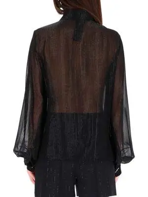 Max Mara Blouse With Bow Detail - Black