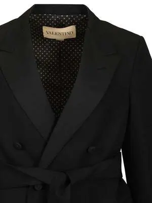 Valentino Garavani Virgin Wool Blazer With Belt