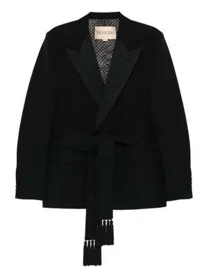 Valentino Garavani Virgin Wool Blazer With Belt