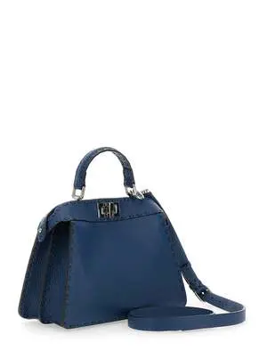 Fendi Peekaboo Iseeu Small Leather Handbag With Shoulder Strap - Multicolor