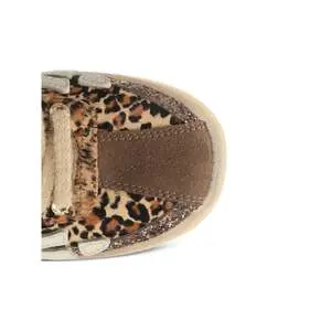 Amiri Leopard Print Glitter Detail Lace-up Sneakers