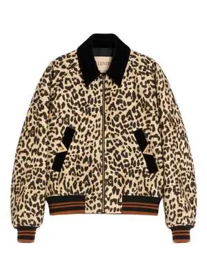 Valentino Garavani Wool Drap Bomber Jacket - Multicolor