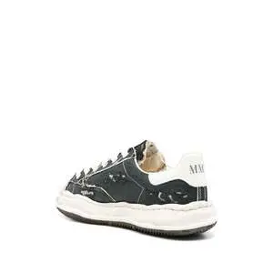 Mihara Yasuhiro Canvas Lace-up Low-top Sneakers - Black
