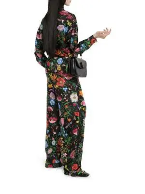 Gucci Printed Silk Twill Shirt - Black