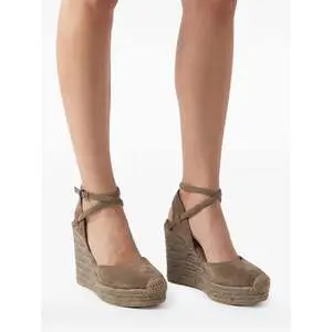 Brunello Cucinelli Suede Rope Wedge Espadrilles