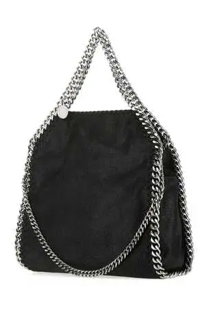 Stella McCartney Shaggy Deer Mini Falabella Handbag With Chain Strap - Black