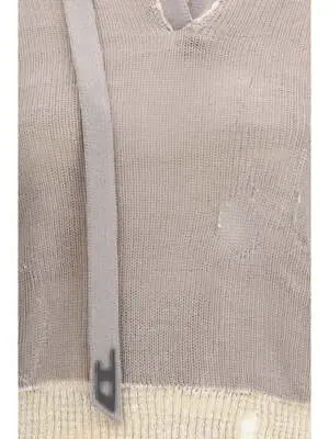 DIESEL® Worn-effect" Long Sleeve Sweater With Cut-out Detail