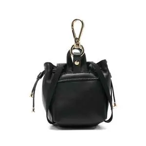 Fendi Leather Bag Accessory With Gold-tone Hardware - Black