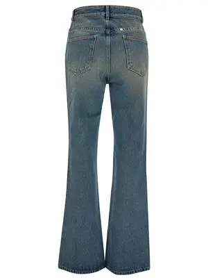Givenchy Light Wash Bootcut Jeans With 4g Detail - Multicolor