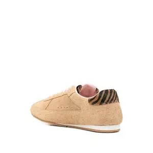 Amiri Neutrals Trainers With Star Detail And Animal Print