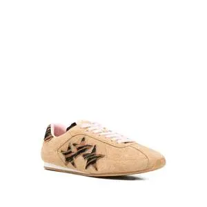 Amiri Neutrals Trainers With Star Detail And Animal Print