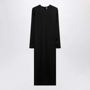 TOTEME Midi Dress In Lustrous Viscose - Black
