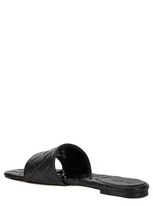 Bottega Veneta Amy Intrecciato Leather Slide Sandals - Black