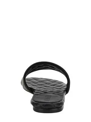 Bottega Veneta Amy Intrecciato Leather Slide Sandals - Black
