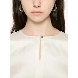 Max Mara Silk Spandex Blend Long Sleeve Blouse