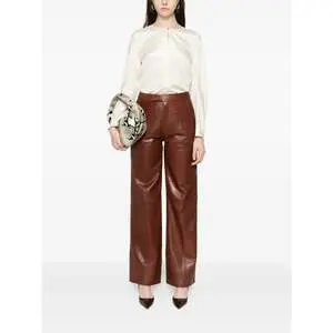 Max Mara Silk Spandex Blend Long Sleeve Blouse