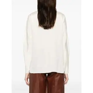 Max Mara Silk Spandex Blend Long Sleeve Blouse