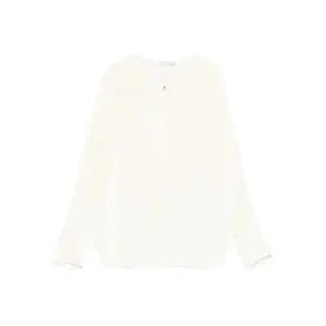 Max Mara Silk Spandex Blend Long Sleeve Blouse