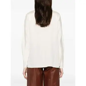 Max Mara Silk Spandex Blend Long Sleeve Blouse