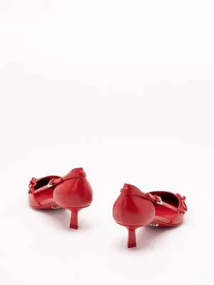 Prada Leather Pumps With Bow Detailing