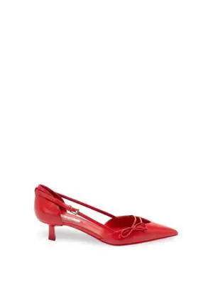 Prada Leather Pumps With Bow Detailing - Multicolor