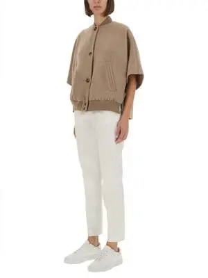 Max Mara Leticia Capelet Coat - Cream