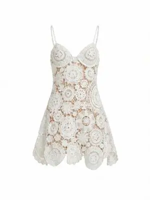 SELF-PORTRAIT Crochet Mini Dress