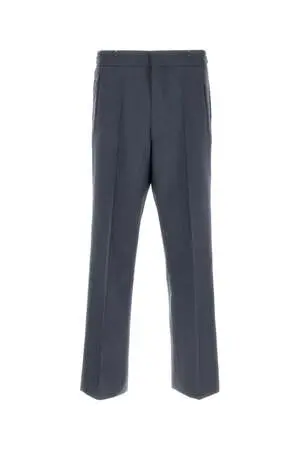 Prada Mohair Blend Tailored Trousers - Blue
