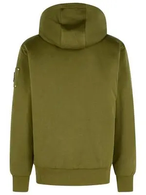 Moose Knuckles Cotton Blend Zip-up Hoodie With Faux Fur Trim