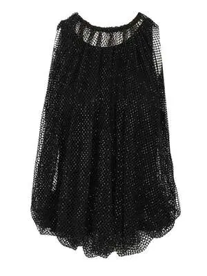 Sportmax Jersey Crystal Mesh Top - Black