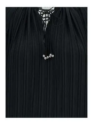 LANVIN Pleated Long Sleeve Blouse