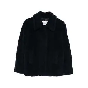 Max Mara Faux Fur Jacket - Blue