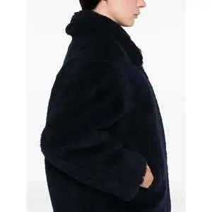 Max Mara Faux Fur Jacket - Blue