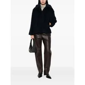 Max Mara Faux Fur Jacket - Blue