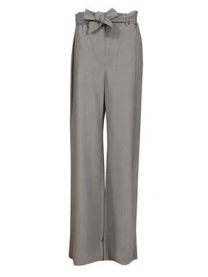 Max Mara Wide Leg Wool Trousers - Gray